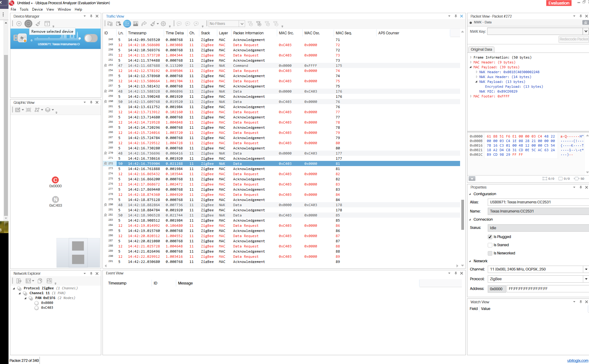 用哪个版本的ubiqua可以解密z-stack3.0协议栈的数据？ - Zigbee 和 Thread 论坛 - Zigbee 和 Thread - E2E™ 设计支持