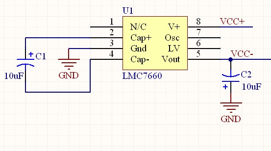 LMC7660负电压芯片为运放供电电压不足 - 电源管理论坛 - 电源管理 - E2E™ 设计支持