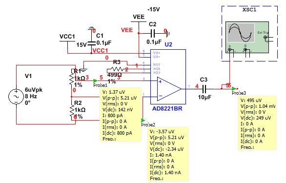 AD8221差分放大电路输入阻抗问题 - 放大器论坛 - 放大器 - E2E™ 设计支持