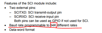 28335的SCI最高波特率能到多少？ - C2000™︎ 微控制器论坛 - C2000 微控制器 - E2E™ 设计支持