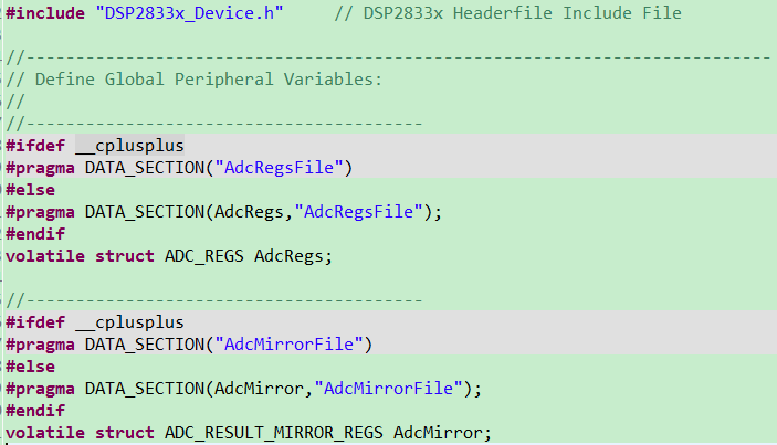 DSP2833x_GlobalVariableDefs.c 中全局变量分配的段名，找不到定义地址 - C2000™︎ 微控制器论坛 - C2000 微控制器 - E2E™ 设计支持