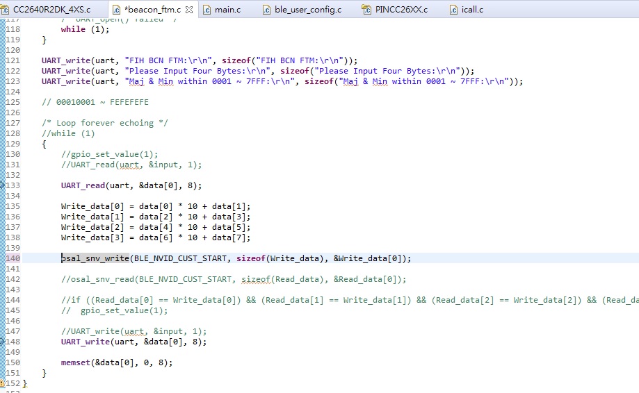 CC2640R2F osal_snv_write 和 osal_snv_read 函数跑出错 - 蓝牙论坛 - Bluetooth - E2E™ 设计支持