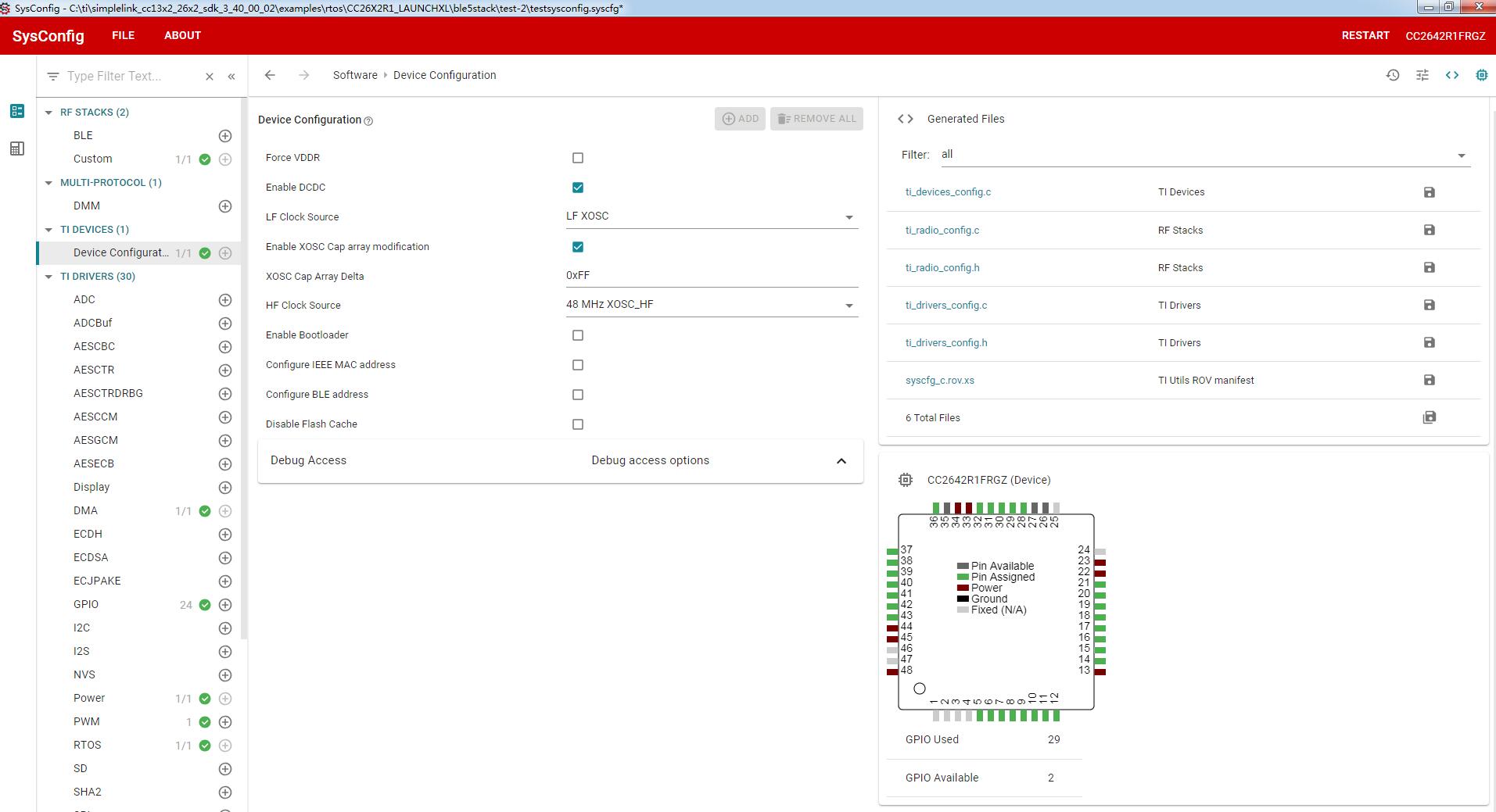 CC2642R的simple_peripheral例程下到自己做的板子，蓝牙设备无法找到，是什么原因？ - 蓝牙论坛 - Bluetooth - E2E™ 设计支持