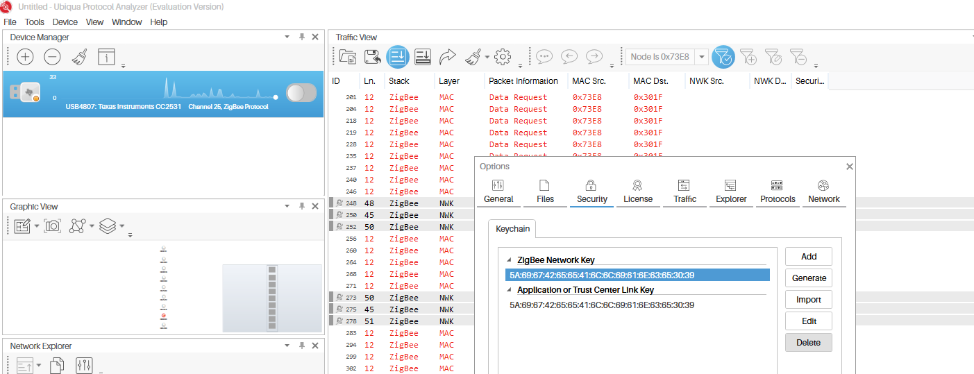 用Ubiqua 解密不了zigbee3.0数据 - Zigbee 和 Thread 论坛 - Zigbee 和 Thread - E2E™ 设计支持