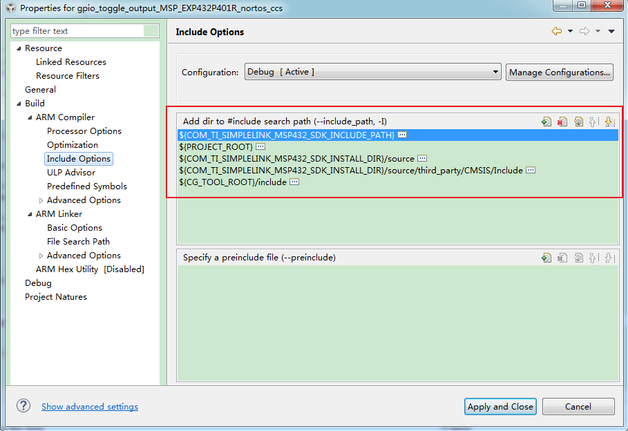 在CCS中如何更改CC3235工程设置SDK的路径？ - Wi-Fi 论坛 - Wi-Fi - E2E™ 设计支持