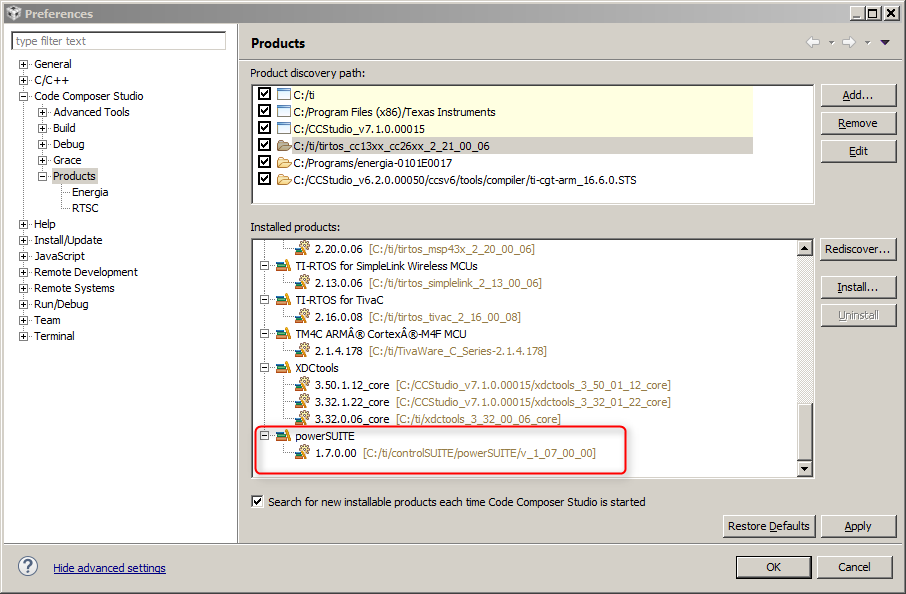 关于导入controlSUITE例程提示错误的问题 - C2000™︎ 微控制器论坛 - C2000 微控制器 - E2E™ 设计支持