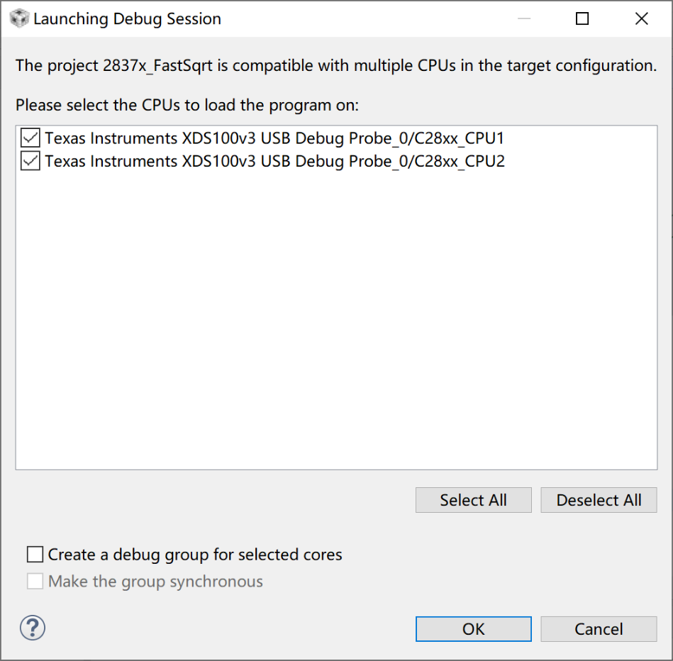 28377D 如何只把程序load 到cpu1？ - C2000™︎ 微控制器论坛 - C2000 微控制器 - E2E™ 设计支持