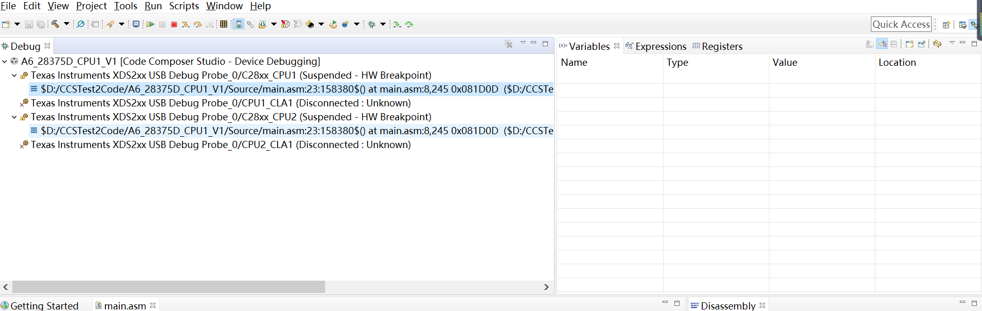 CCS8.3.1如何实现对芯片TMS320F28377D的双核调试？ - C2000™︎ 微控制器论坛 - C2000 微控制器 - E2E™ 设计支持