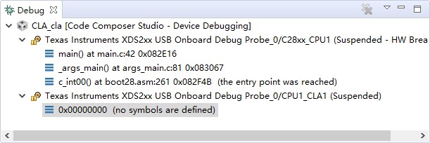 使用仿真器仿真的时候CLA load symbols 失败，提示没有symbol， - C2000™︎ 微控制器论坛 - C2000 微控制器 ...