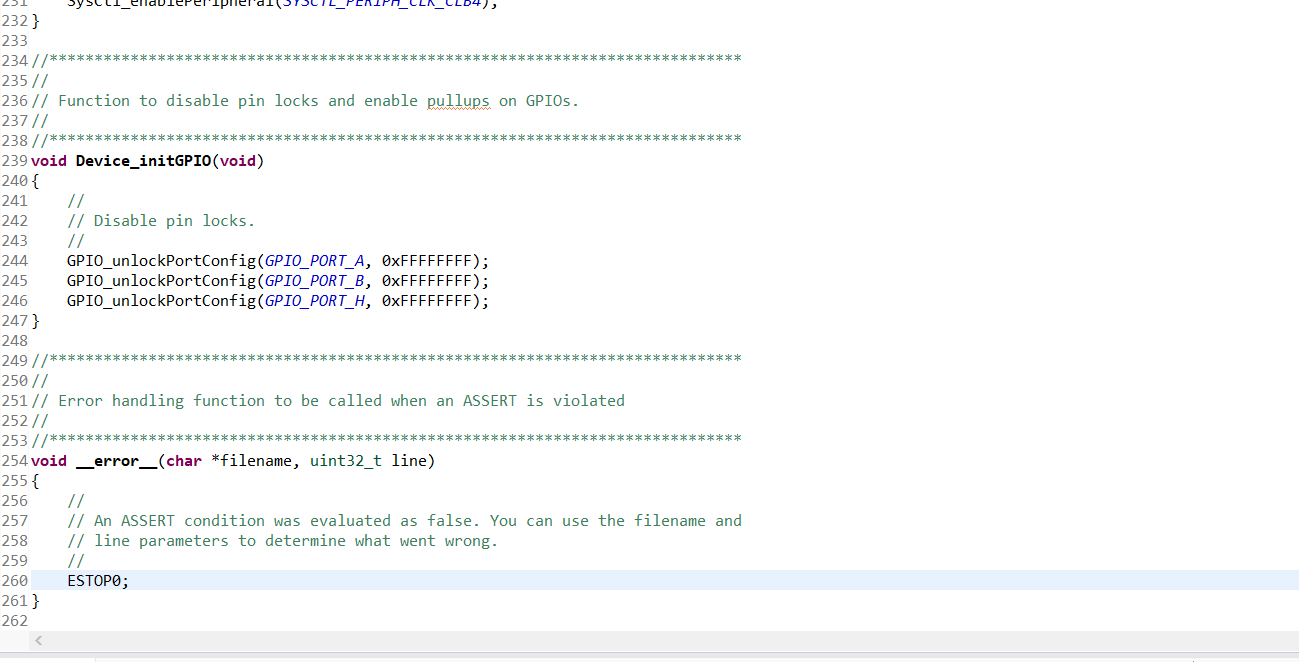 你好，程序怎么使用F280049C的内部晶振，怎么程序一直运行到while(HWREGH(CLKCFG_BASE + SYSCTL_O ...