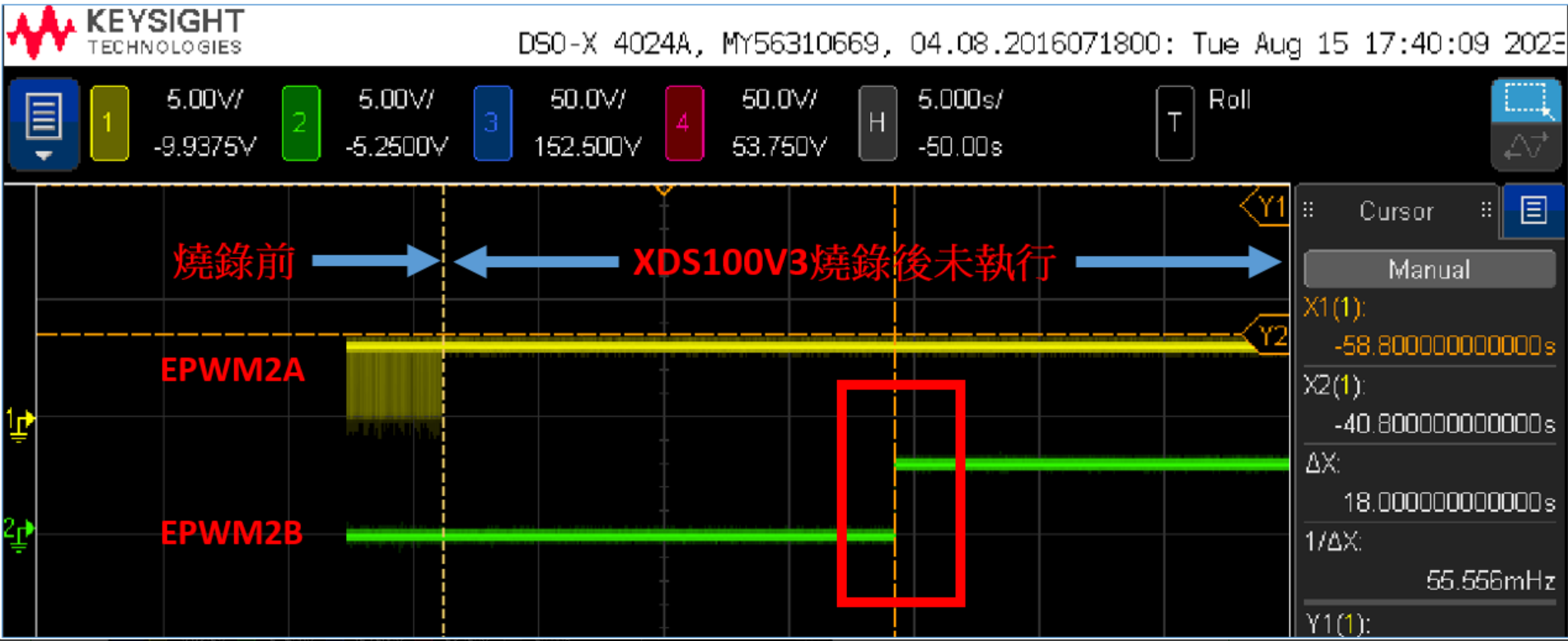TMS320F28027: The PWM pin EPWM2B / GPIO3 automatically changes to High - C2000 microcontrollers ...
