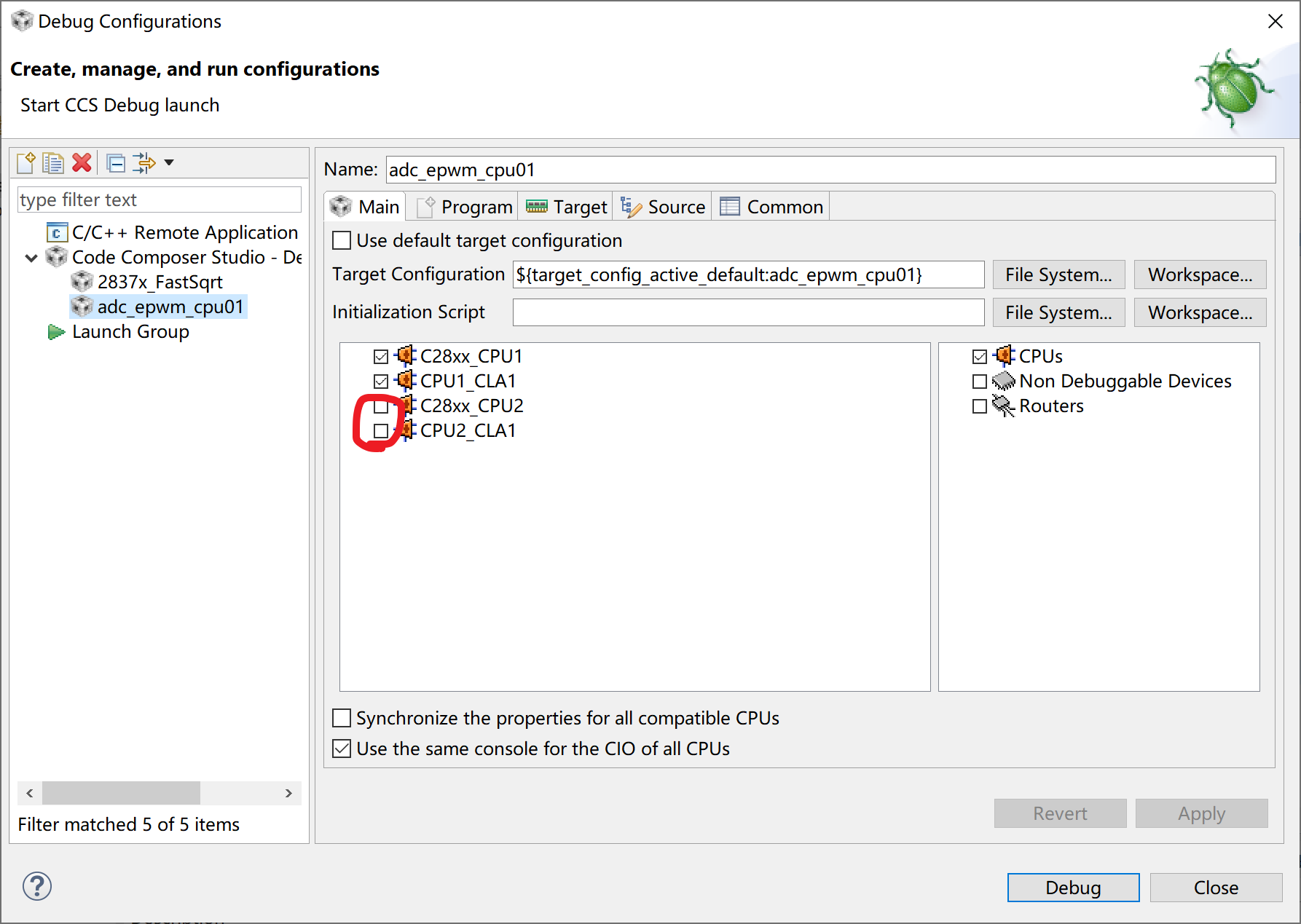 28377D 如何只把程序load 到cpu1？ - C2000™︎ 微控制器论坛 - C2000 微控制器 - E2E™ 设计支持