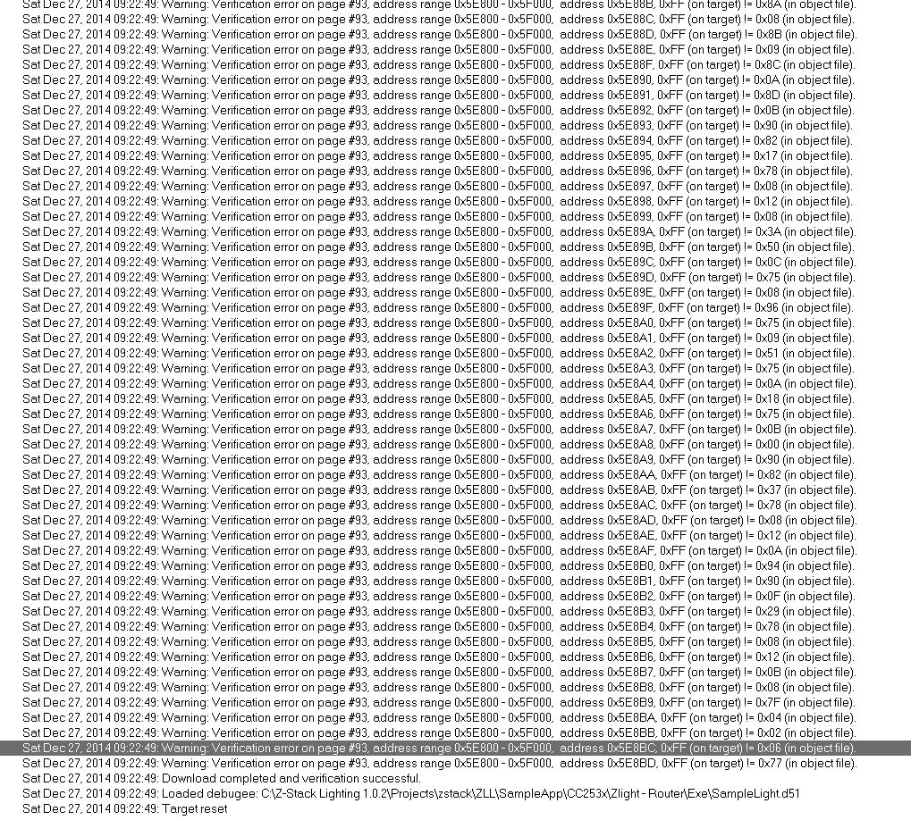 Error In Hex File Verification 错误 Zigbee 和 Thread 论坛 Zigbee 和 Thread E2e™ 设计支持