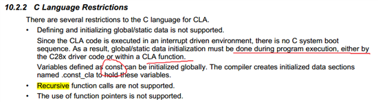 在28033的CLA中定义一维数组变量后一直有报错是为什么,改数组大小也没用 - C2000™︎ 微控制器论坛 - C2000 微控制器 ...