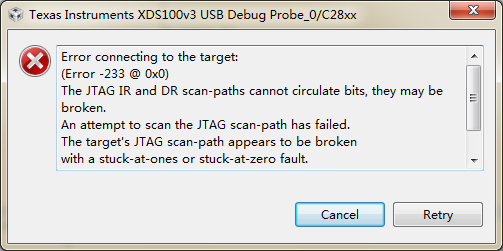 28335与XDS100V3连接失败 - C2000™︎ 微控制器论坛 - C2000 微控制器 - E2E™ 设计支持