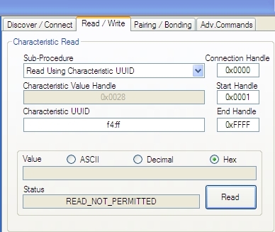 Read Using Characteristic UUID - 蓝牙论坛 - Bluetooth - E2E™ 设计支持