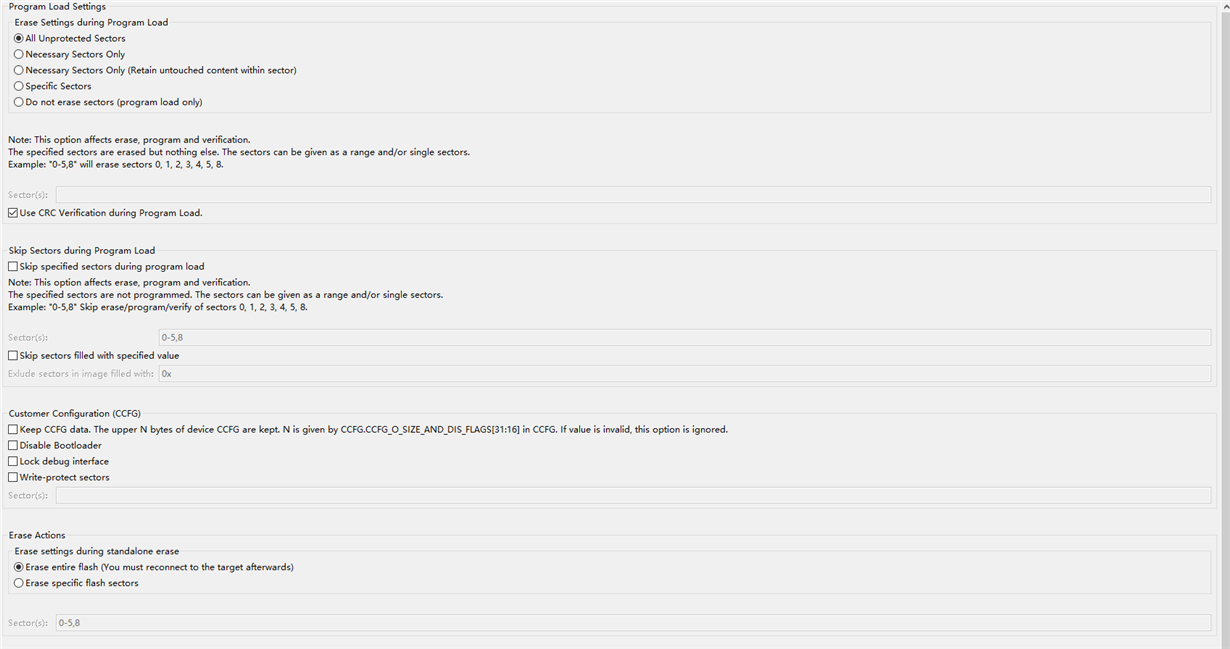 CCS9.1中Debug里的flash settings的问题 - 低于 1GHz 论坛 - 低于 1GHz - E2E™ 设计支持
