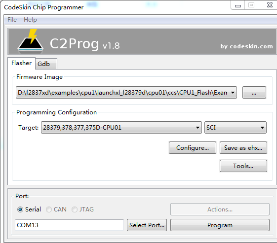 关于使用c2prog串口烧写程序的问题 - C2000™︎ 微控制器论坛 - C2000 微控制器 - E2E™ 设计支持