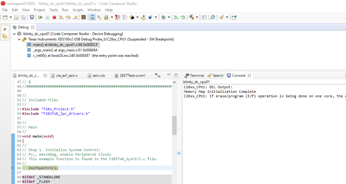 28377D 如何只把程序load 到cpu1？ - C2000™︎ 微控制器论坛 - C2000 微控制器 - E2E™ 设计支持