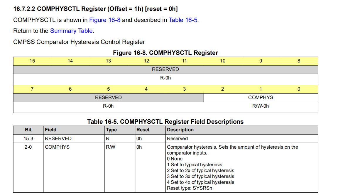 Tms320f280049c中cmpss寄存器comphysctl寄存器的作用和影响 C2000™︎ 微控制器论坛 C2000 微控制