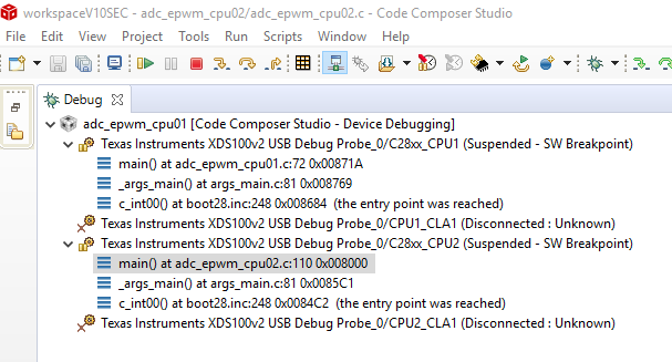Ccs831如何实现对芯片tms320f28377d的双核调试？ C2000™︎ 微控制器论坛 C2000 微控制器 E2e™ 设计支持