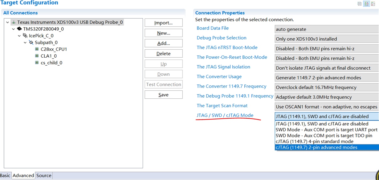 XDS100v3调试器有没有cJTAG功能 - C2000™︎ 微控制器论坛 - C2000 微控制器 - E2E™ 设计支持