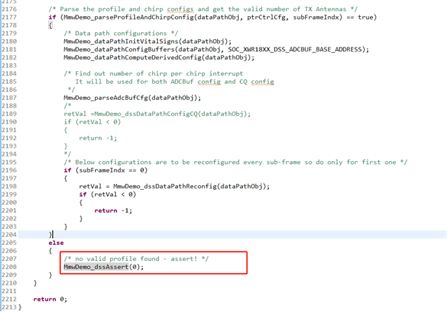 AWR1843BOOST: 我在使用呼吸心率测试demo的时候，更改了配置文件，就一直报错 - 传感器论坛 - 传感器 - E2E™ 设计支持