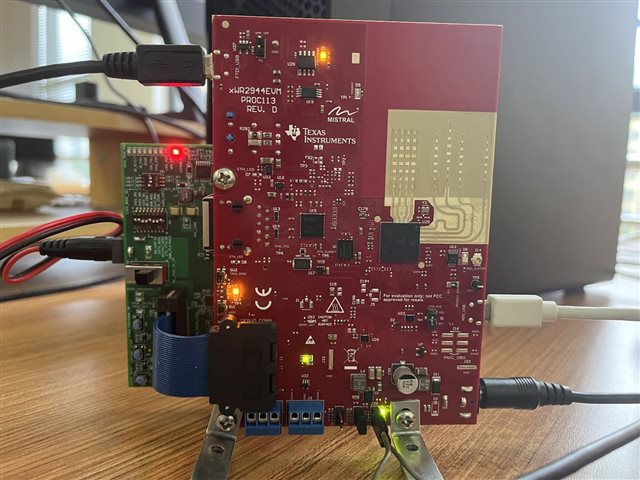 AWR2944EVM: Error: Connection failed: Calling_ConnectTarget returned 3 ...