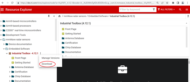 IWR6843AOPEVM: 从背后检测生命体征示例无法运行/无法安装4.7版本以后的工业工具箱 - 传感器论坛 - 传感器 - E2E™ 设计支持