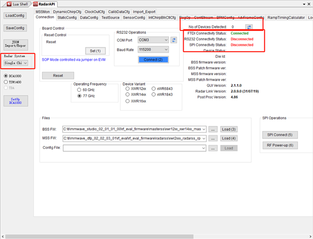 MMWCAS-RF-EVM: 雷达连接不上电脑，设备管理器 - 传感器论坛 - 传感器 - E2E™ 设计支持