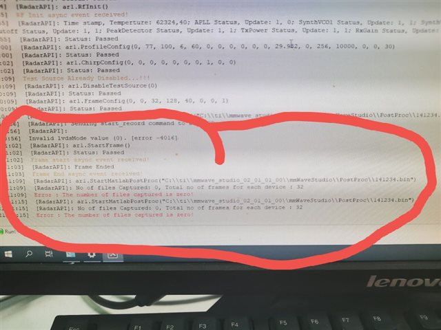 DCA1000EVM: invalid lvdsmode value - 传感器论坛 - 传感器 - E2E™ 设计支持