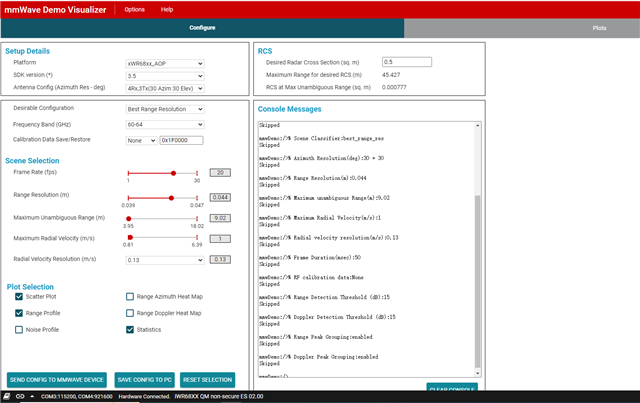 IWR6843ISK-ODS: 行为识别的demo选择与点云属性值缺失问题 - 传感器论坛 - 传感器 - E2E™ 设计支持