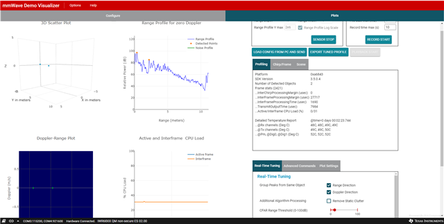 IWR6843ISK-ODS: 行为识别的demo选择与点云属性值缺失问题 - 传感器论坛 - 传感器 - E2E™ 设计支持