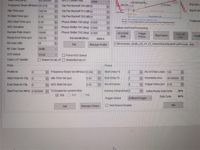 AWR6843AOPEVM: MMWAVE-STUDIO中关于传感器参数设定的问题 - 传感器论坛 - 传感器 - E2E™ 设计支持