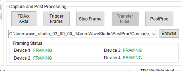 MMWCAS-DSP-EVM: AWR2243级联开发板数据捕捉设置 - 传感器论坛 - 传感器 - E2E™ 设计支持