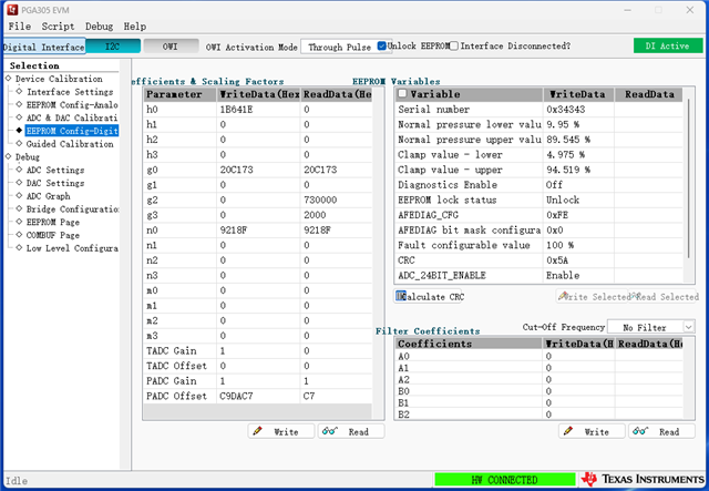 PGA305EVM-034: 使用中的问题 - 传感器论坛 - 传感器 - E2E™ 设计支持