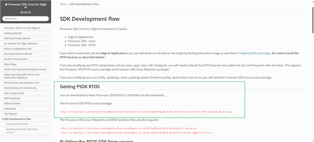 Sk Tda4vm 关于sk Tda4vm的sdk使用问题 处理器论坛 处理器 E2e™ 设计支持