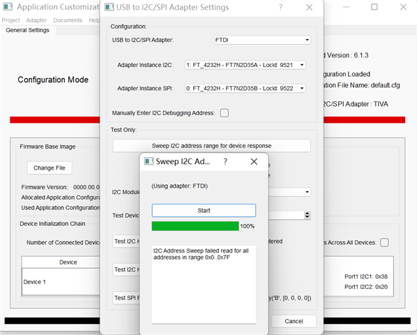 TPS65987DDJ: 配置程序TPS65981_2_6_7_8 Application Customization无法与芯片通信 - 电源管理论坛 - 电源管理 - E2E™ 设计支持