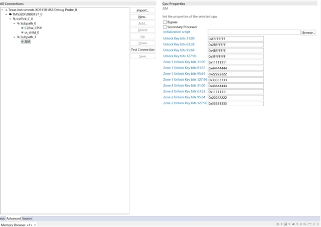 TMS320F2800157: JTAG Unlock - C2000™︎ 微控制器论坛 - C2000 微控制器 - E2E™ 设计支持