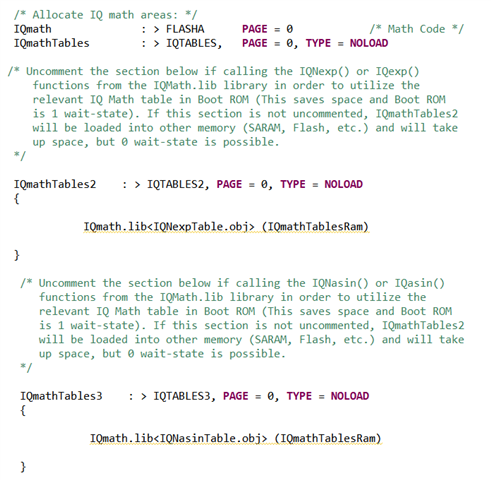 IQmath工程配置 - C2000™︎ 微控制器论坛 - C2000 微控制器 - E2E™ 设计支持