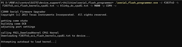 TMS320F28379D: 串口烧录程序无法连接上？ - C2000™︎ 微控制器论坛 - C2000 微控制器 - E2E™ 设计支持