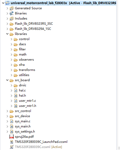 TMS320F280039C: 电机例程【universal_motorcontrol_lab_f28003x】的说明手册和代码不匹配 - C2000™︎ 微控制器论坛 - C2000 微控制 ...