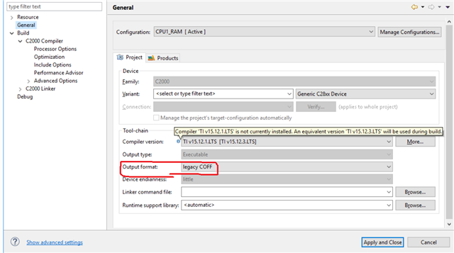TMS320F280049C: CCS例程编译无法生成.out文件 - C2000™︎ 微控制器论坛 - C2000 微控制器 - E2E™ 设计支持