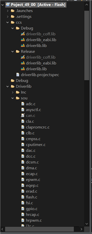 TMS320F280049: 运行时触发关于“_system_post_cinit()”的异常错误，报错：没有 “_system_post_cinit() at G:\ti\ccs1240 ...